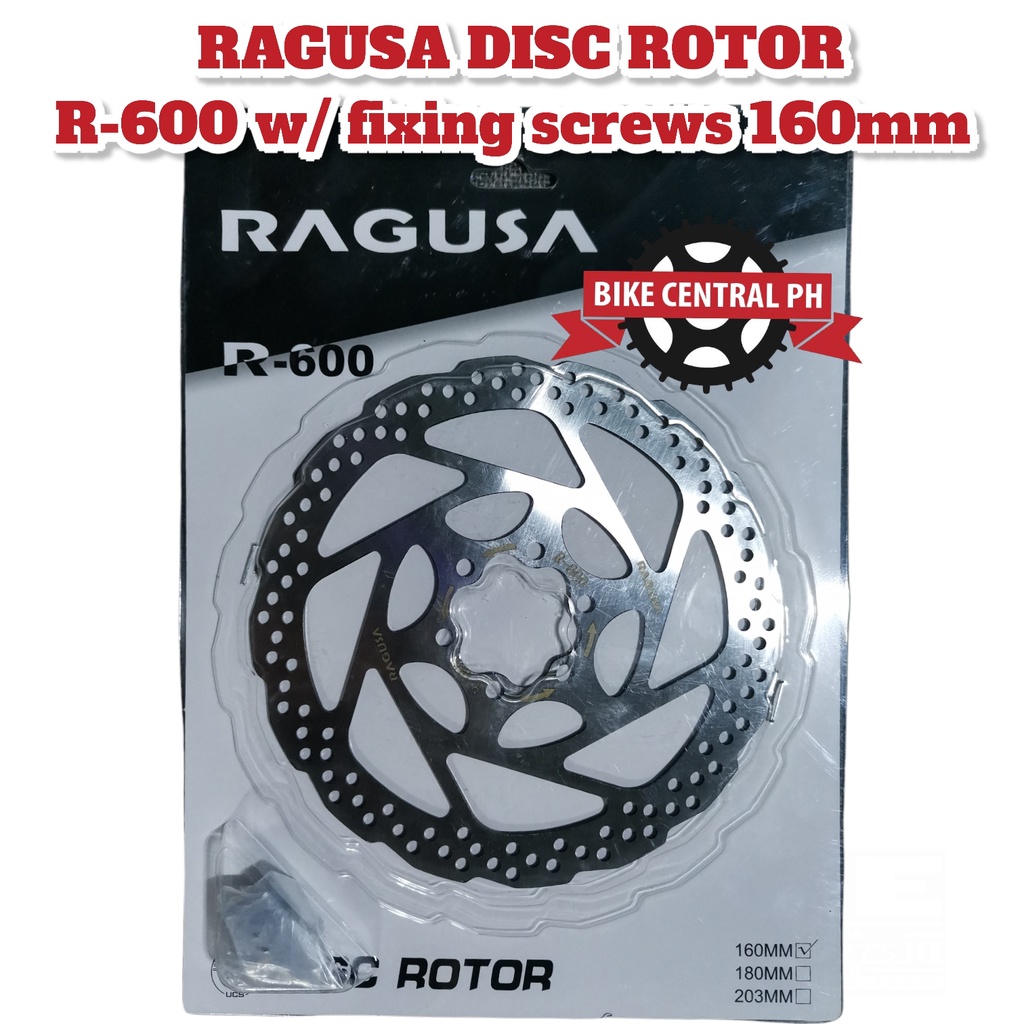 RAGUSA DISC ROTOR R-600 W/ 6 FIXING SCREWS 1PC | Shopee Philippines
