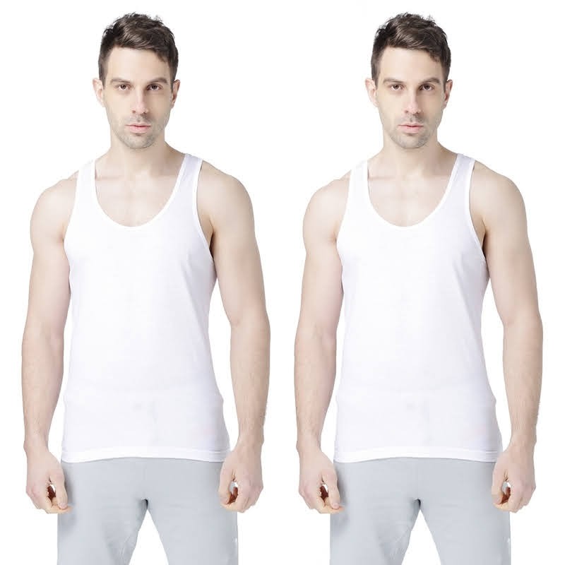 Men's plain white sando | Shopee Philippines