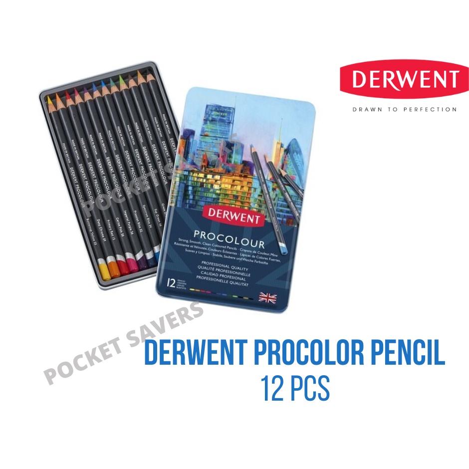 DERWENT Procolour Colored Pencils 12 colors (Coloured / Procolor ...