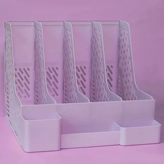 Office File Basket Four Grid File Column Data Rack Folder Storage Rack ...