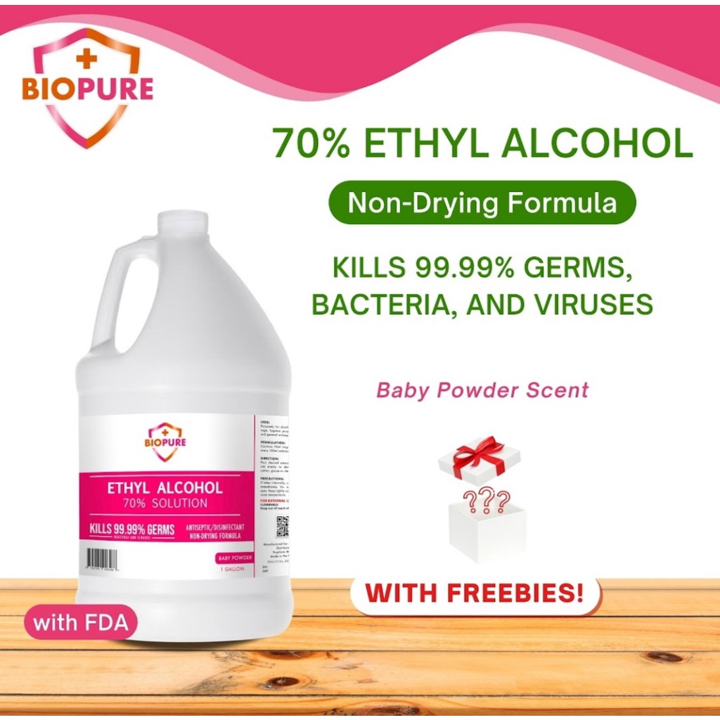 BIOPURE 70% ETHYL ALCOHOL GALLON ANTISEPTIC DISINFECTANT | Shopee ...