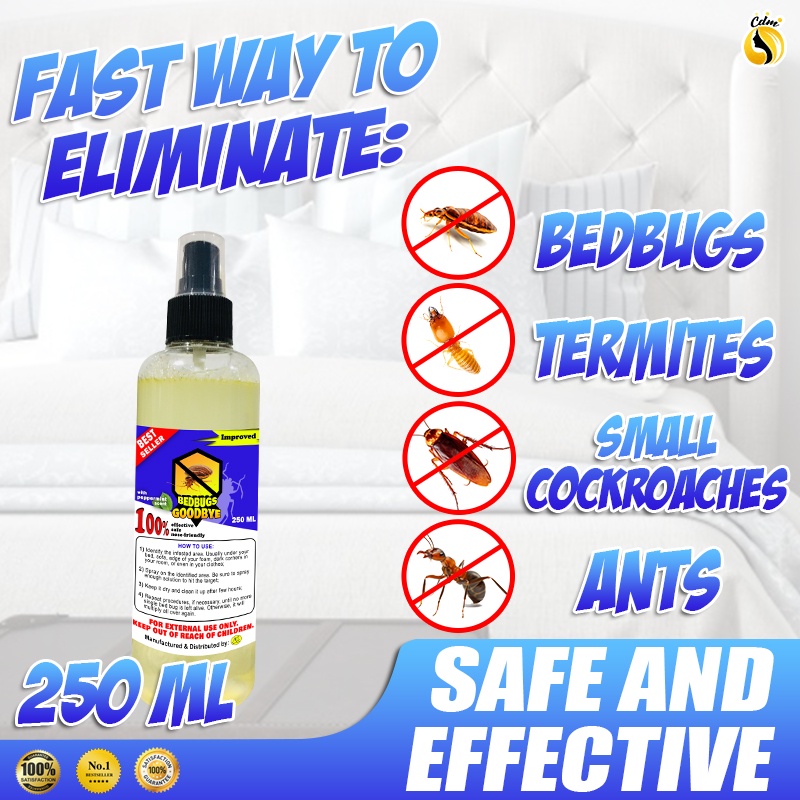 Bedbugs Goodbye Spray 250ml Natural Bedbugs Killer Bedbugs Remover ...