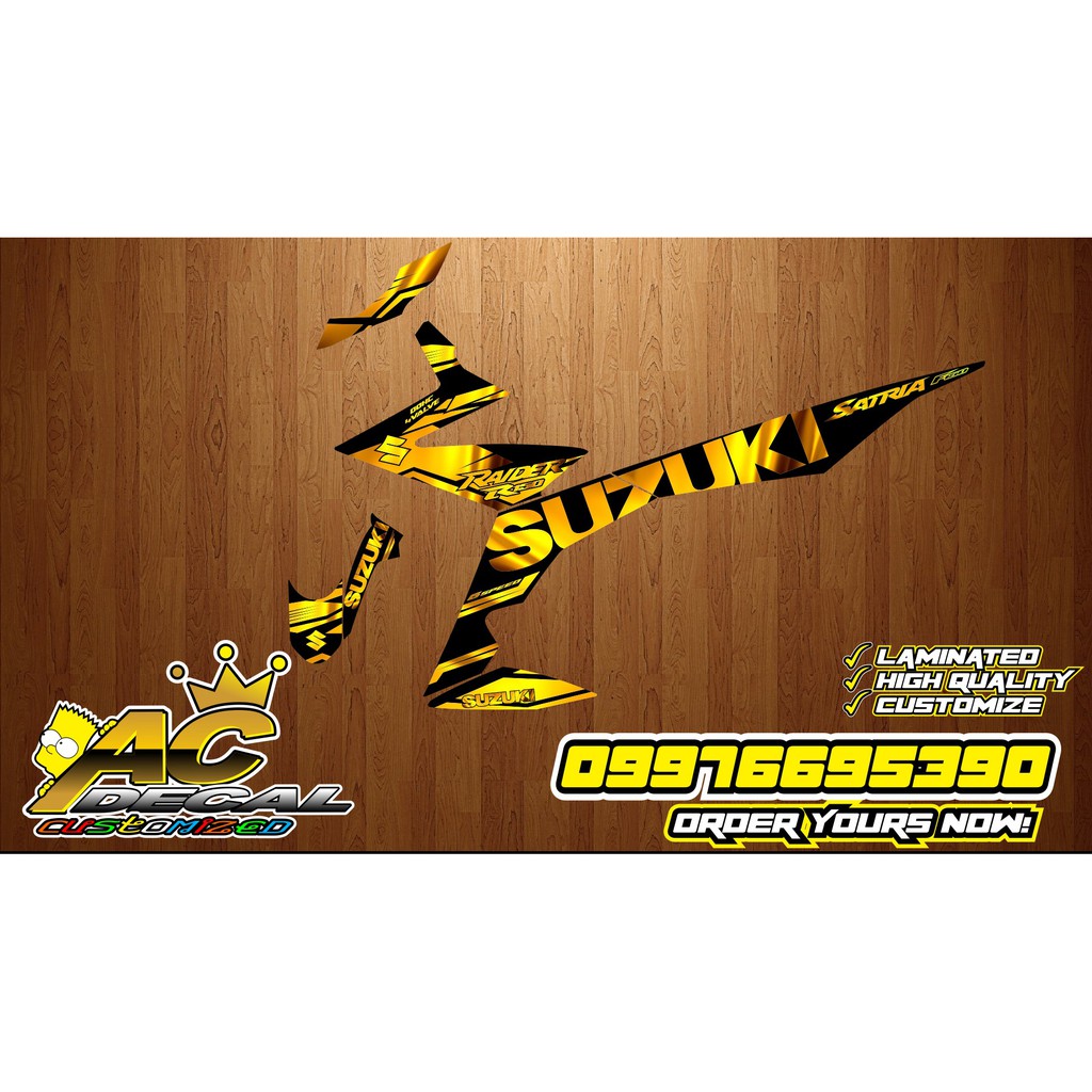 Raider 150 Fi Decal (Gold Suzuki) | Shopee Philippines