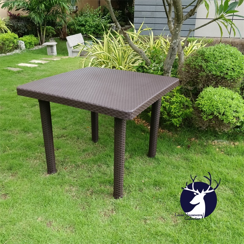 RATTAN WEAVED DINING TABLE TABLE 36X36 / 30X48 RATTAN TABLE / STUDY ...