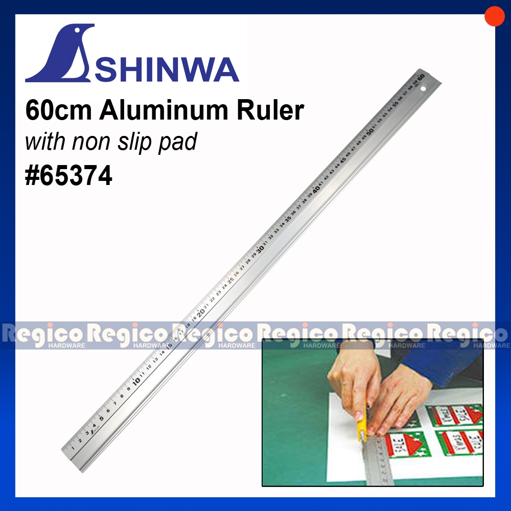 Shinwa Aluminum Straight Ruler Non-Slip Ruler Made In Japan Regico ...