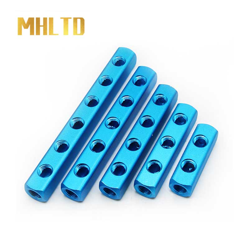 Pneumatic Quick Plug In Connector Aluminum Block Splitter Air Manifold ...