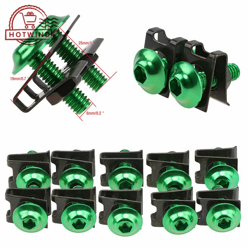 Motorcycle Screws Speed Spire Bolts M6 Body Clips Fairing Fastener 6mm ...