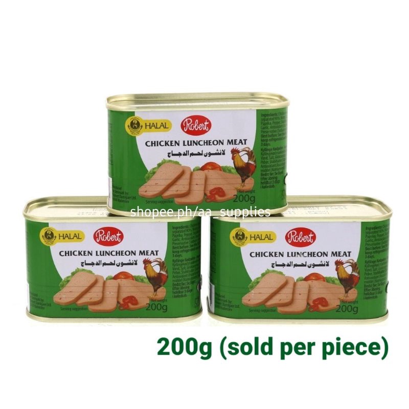 ROBERT CHICKEN LUNCHEON MEAT 200G (HALAL) | Shopee Philippines