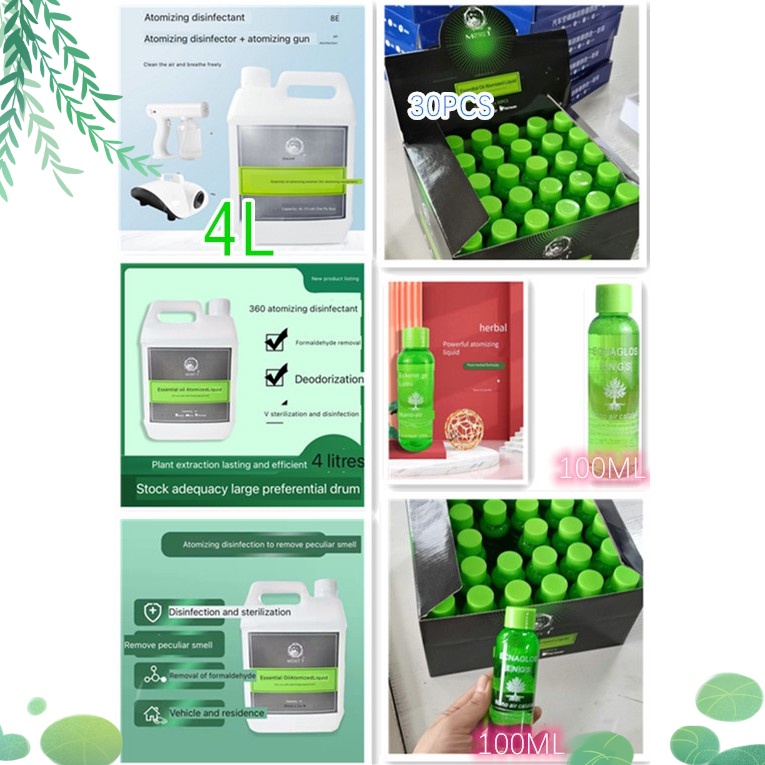 [COD]4Land100ml*30pcs Atomizer Disinfectant Germicidal Odor Removal ...