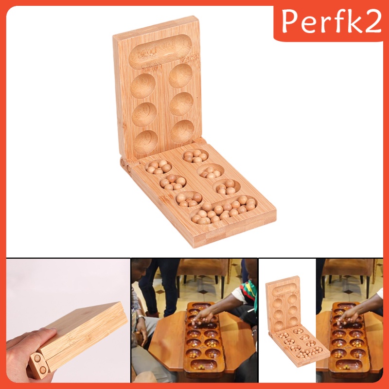 [PERFK2] Classic Foldable African Wooden Board Game for 2 Players ...