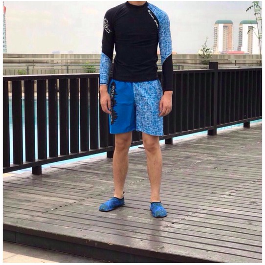 op long sleeve rash guard with boardshorts for mens | Shopee Philippines