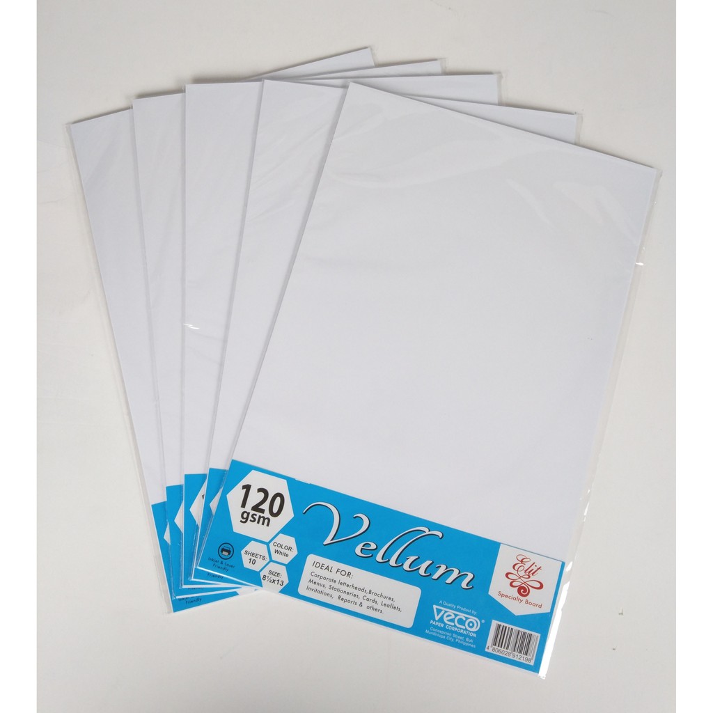 Veco Elit Vellum Board 120gsm (5sets) | Shopee Philippines