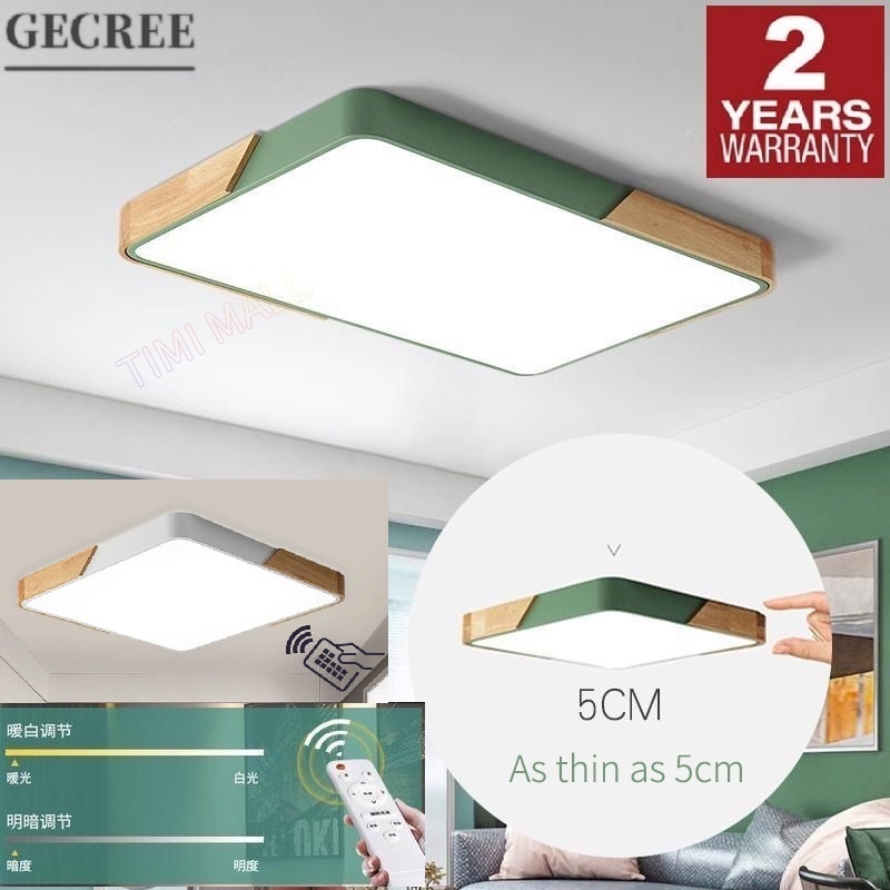 Gecree Modern Ceiling Light Remote Dimming Ultra Thin Lamp For Bedroom ...