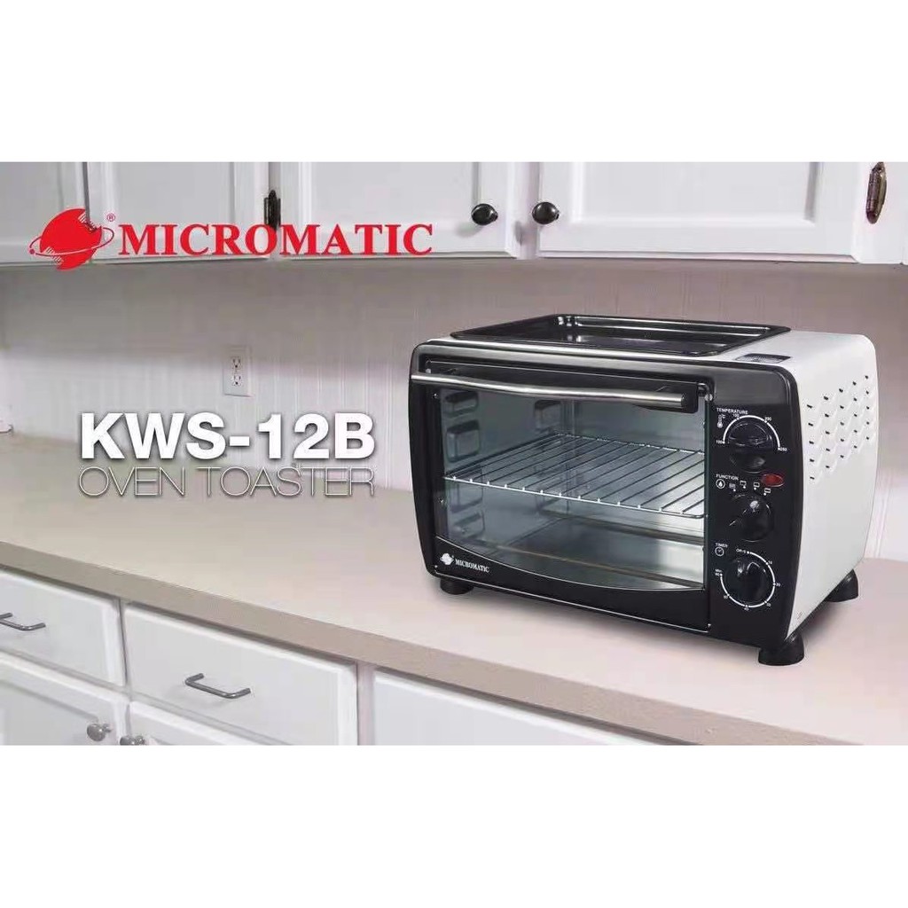 MICROMATIC KWS-12B AUTOMATIC OVEN TOASTER (BLACK) | Shopee Philippines