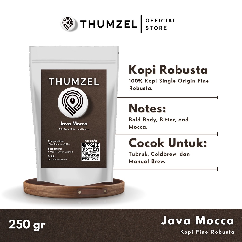 Fine Robusta Java Mocca Coffee - Seeds / Powder (250gram) | Shopee ...