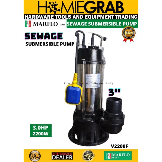 MARFLO ITALY SEWAGE SUBMERSIBLE PUMP 3.0HP‼️ | Shopee Philippines