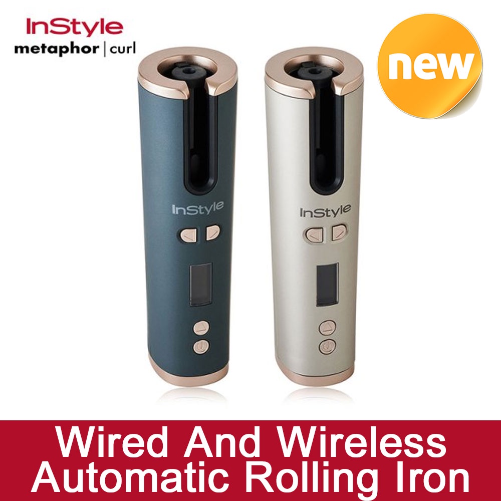 InStyle Korea MTP-C20 Wireless Cordless Automatic Hair Rolling Iron ...