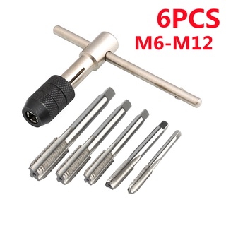 6/7pcs T-type Machine Screw Thread Tap Wrench M6/M7/M8/M10/M12 Tap Set ...