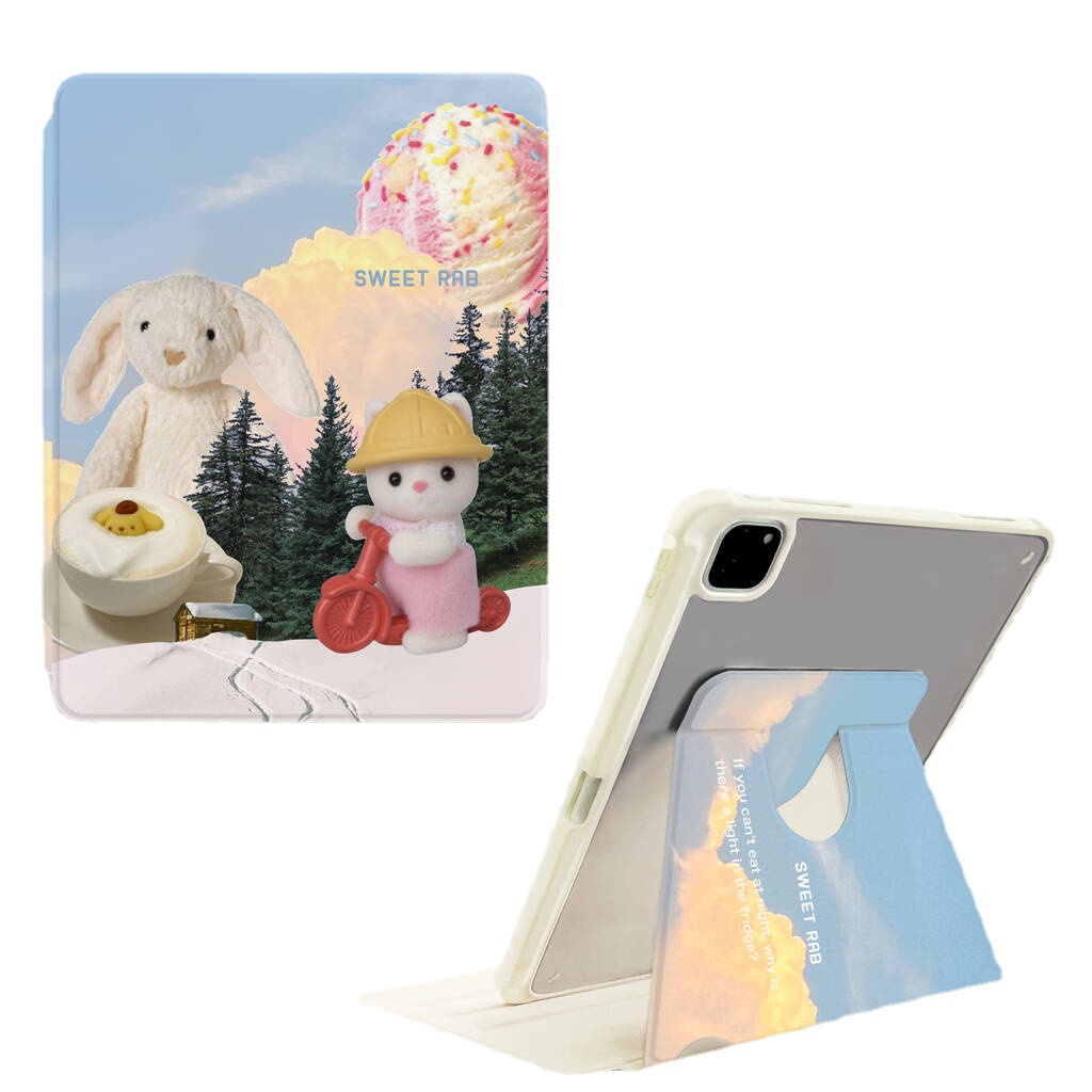 Casing Hard Acrylic Rabbit Pattern Case Compatible with iPad10th Mini6 ...