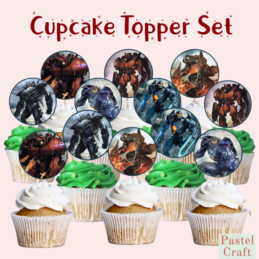 Pacific Rim 12 pcs/pack Customized Cupcake Toppers for Parties / Events ...