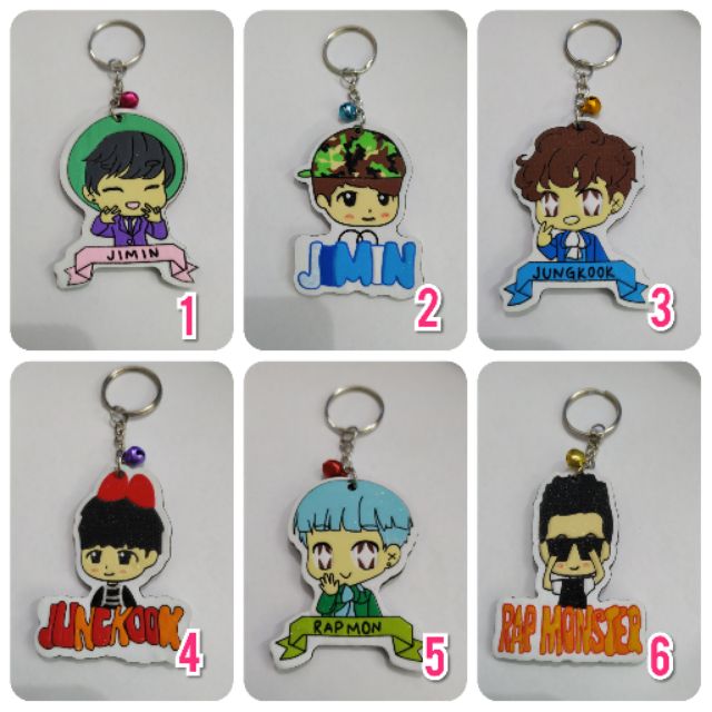 BTS Glitter Keychain Complete With Every Meme Great Value Only One ...