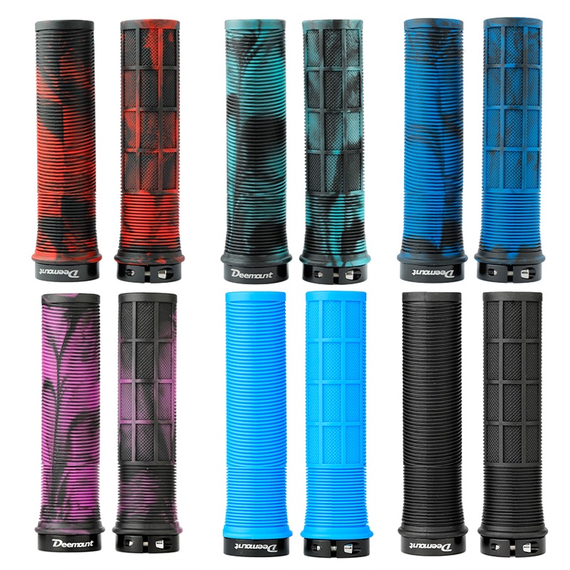 Deemount TPR Bicycle Handlebar Grips Anti-skid Bar End Comfy Hand Feel ...