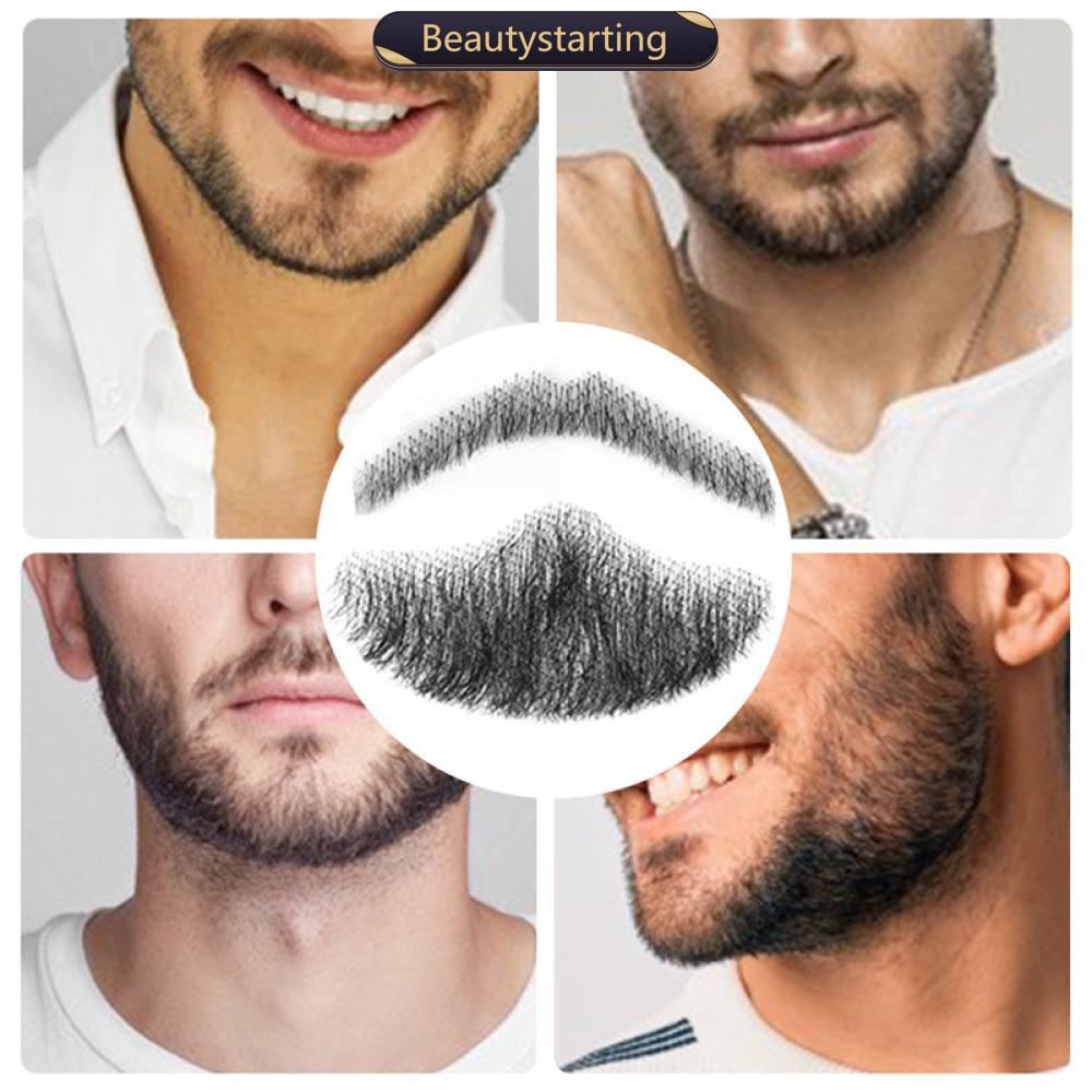 BEAUTYSTARTING Fake Beard,Mustache Realistic Beard,Facial Beard for ...