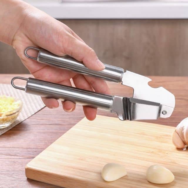 Plextone Professional Kitchen Garlic Press Pressure Meshed Stainless ...