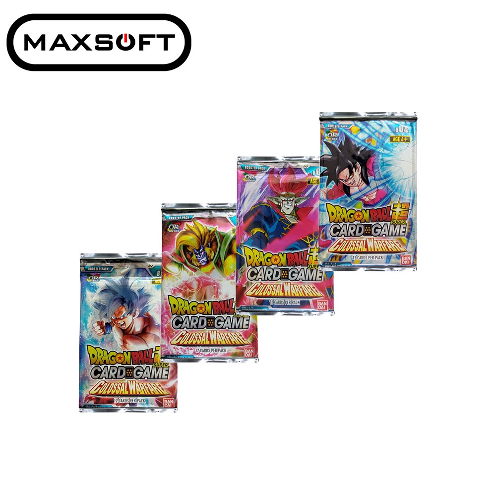 BANDAI Dragon Ball Super Card Game Booster Pack Colossal Warfare B04 Set of 4 Packs | Shopee ...