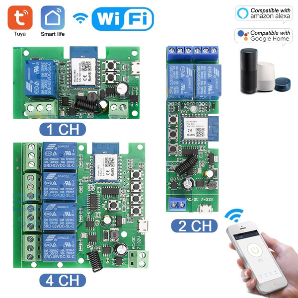 LAFVIN WiFi RF Wireless Smart Switch Relay Module for Smart Home 5V/12V ...