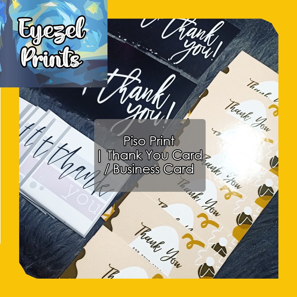 Piso Print Thank You Card - Business Card | Shopee Philippines