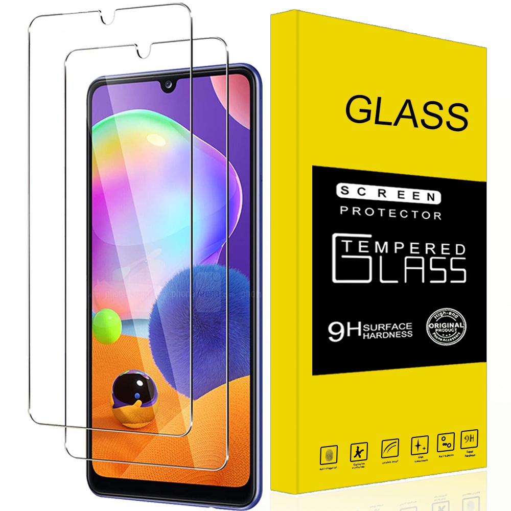 [2 Pack] Samsung Galaxy A31 Screen Protector，HD Clear Tempered Glass ...