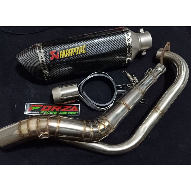 SZ FZ FZ16 EXHAUST PIPE MUFFLER SC PROJECT AKRAPOVIC FULL SYSTEM full ...