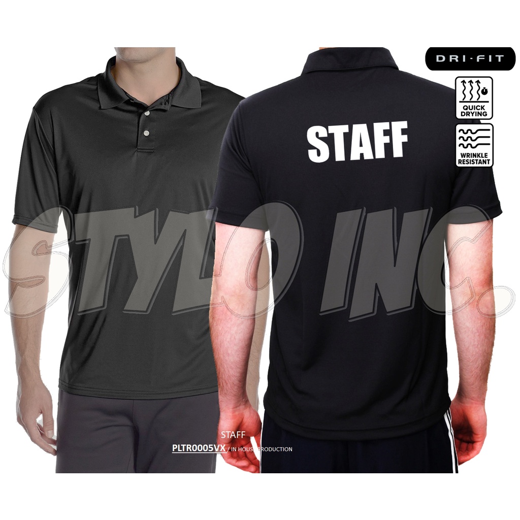 STAFF DRI FIT POLO Collar Shirt Tee Guard T-Shirt Event Concert Condo ...