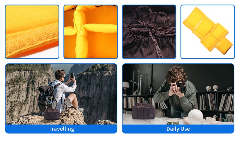 Selens Flexible Camera Insert Partition Padded Bag Case for Canon Nikon ...