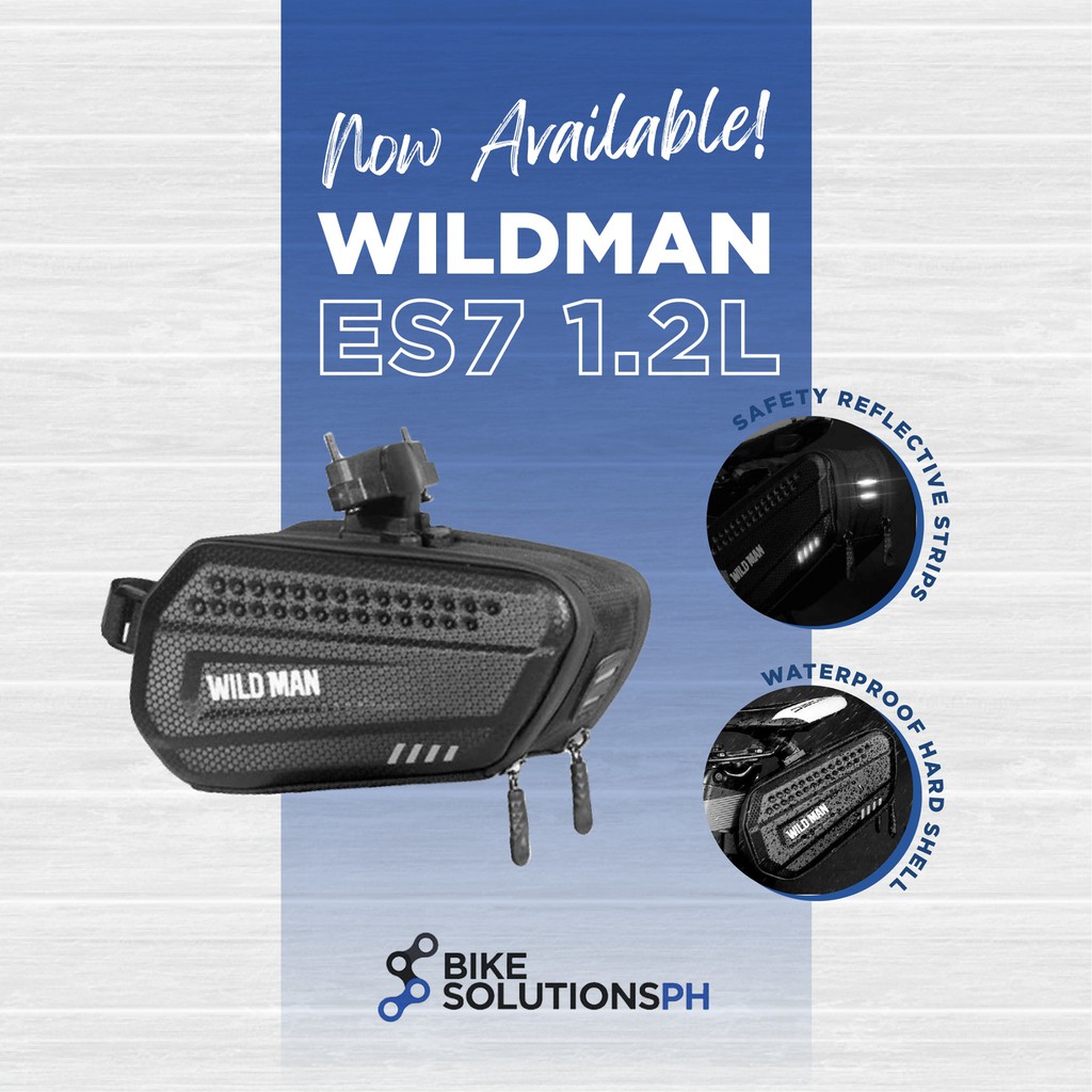 WILDMAN ES7 1.2L Cycling Waterproof Hard Shell Bike Saddle Bag Under ...