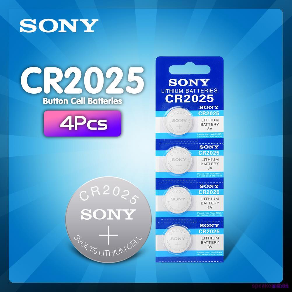 4Pcs SONY CR2025 Lithium Battery CR 2025 ECR2025 DL2025 BR2025 2025 ...