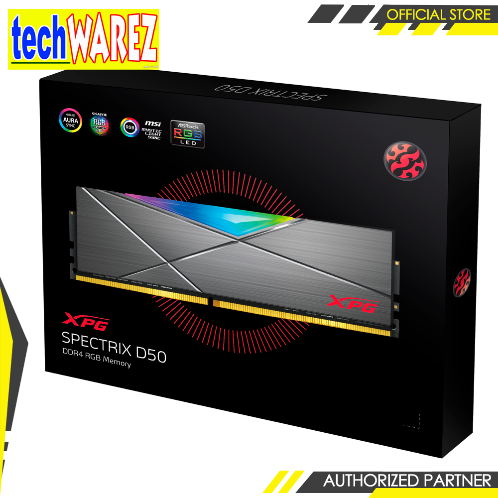 XPG Spectrix D50 16Gb 2X8 Dual Channel Kit Ddr4 3600Mhz RGB Memory ...