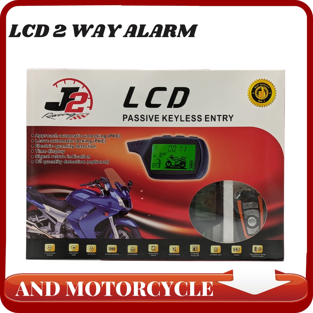 J2 RACING LCD PASSIVE KEYLESS ENTRY 2 WAY ALARM M06LCD | Shopee Philippines