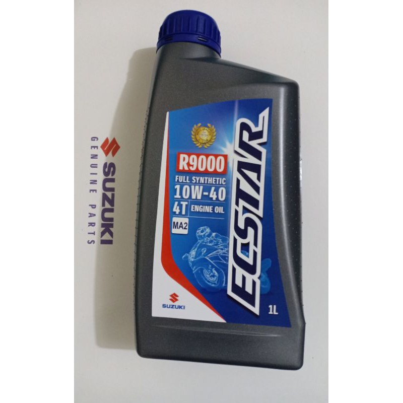 SUZUKI ECSTAR GENUINE R9000 MOTORCYCLE OIL 10W-40 FULL SYNTHETIC 1Liter ...
