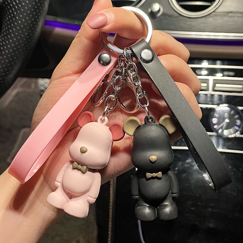 Cartoon Nordic violent bear keychain pendant pvc soft glue creative ...