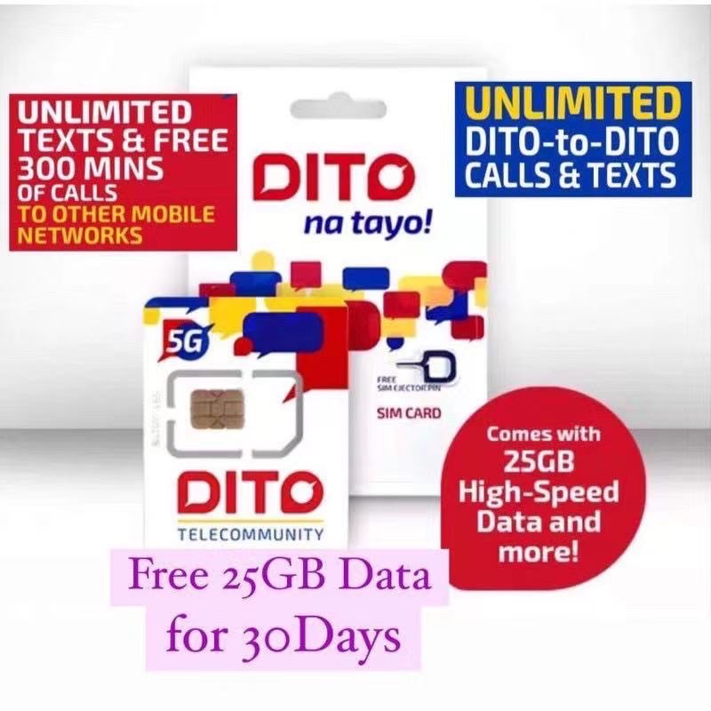 Smart5G Prepaid Simcard FRESH SIMCARD / Dito Telecommunity 5G Simcard ...