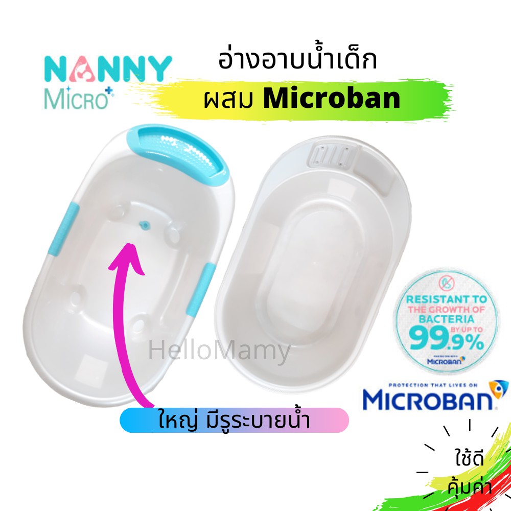 NANNY Microban Baby Bath Tub Reduces The Accumulation Of Bacteria ...