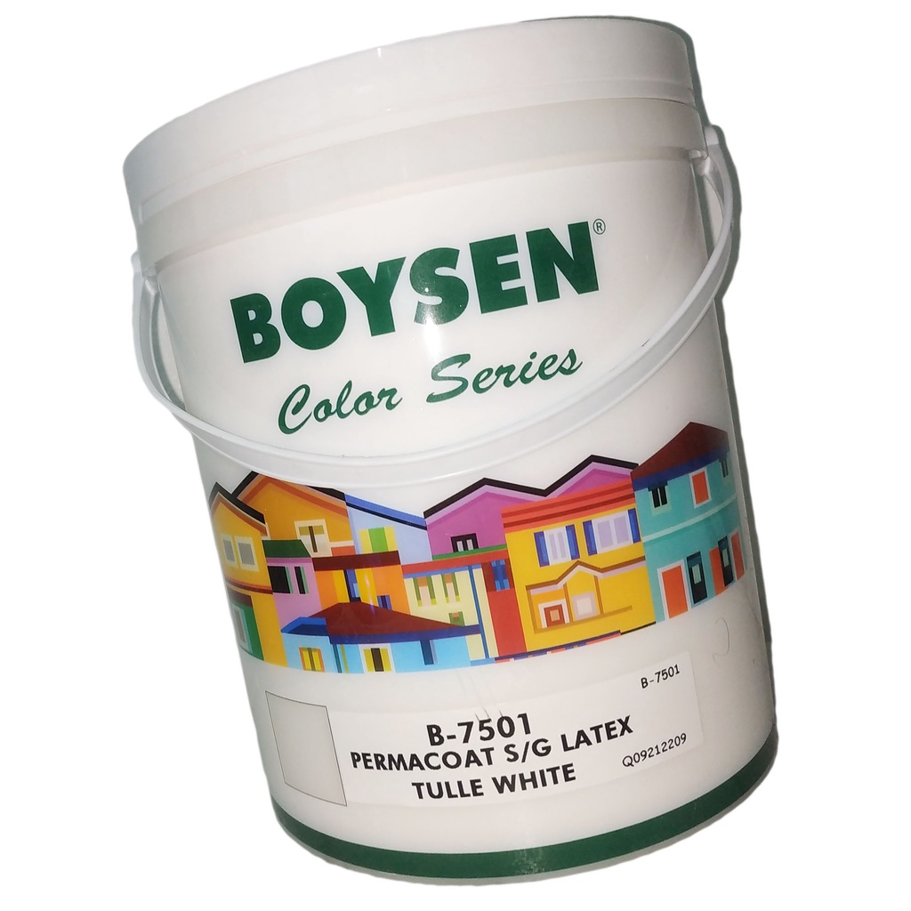 ( 4 LITER ) BOYSEN TULLE WHITE B-7501 PERMACOAT SEMI GLOSS LATEX FOR ...