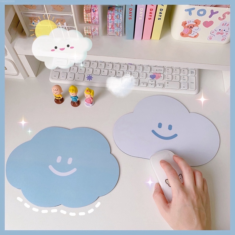 Cute Mouse Pad Ins Girl Tablemat Anti-slip Computer Keyboard Mat Cloud ...