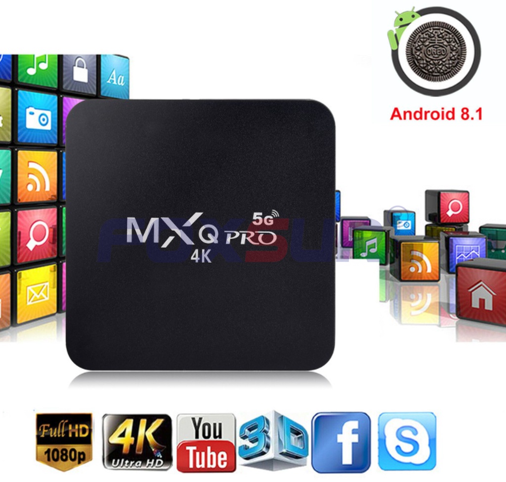 MXQ 5G 4K Android Ultra HD TV Box + I8 Mini Keyboard 2.4GHz color with Touchpad TV BOX 5G ...
