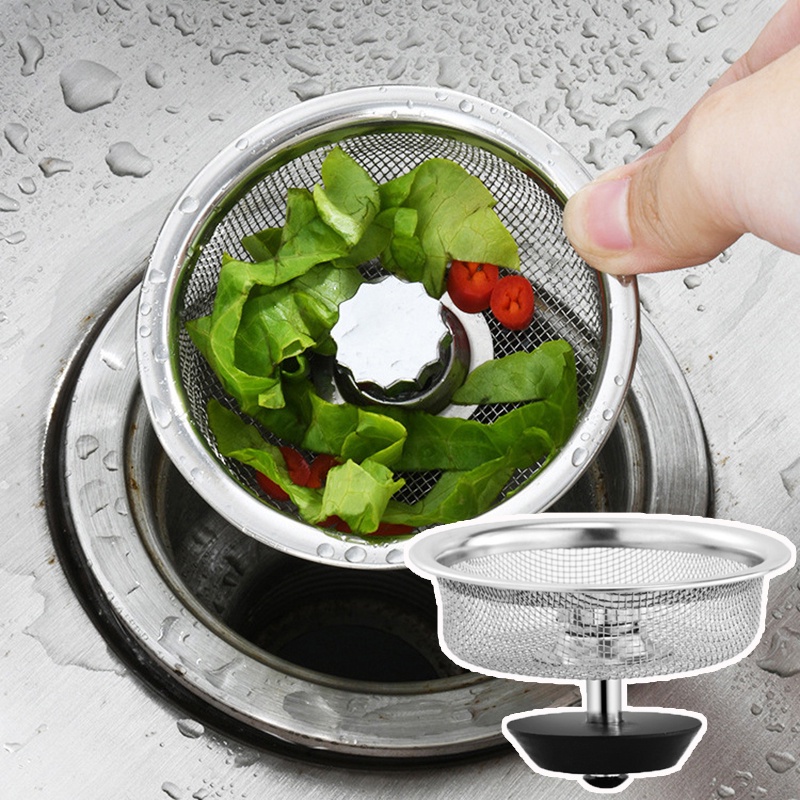 Stainless Steel Sink Filter/Wash Basin Anti-clogging Mesh Sink Strainer ...