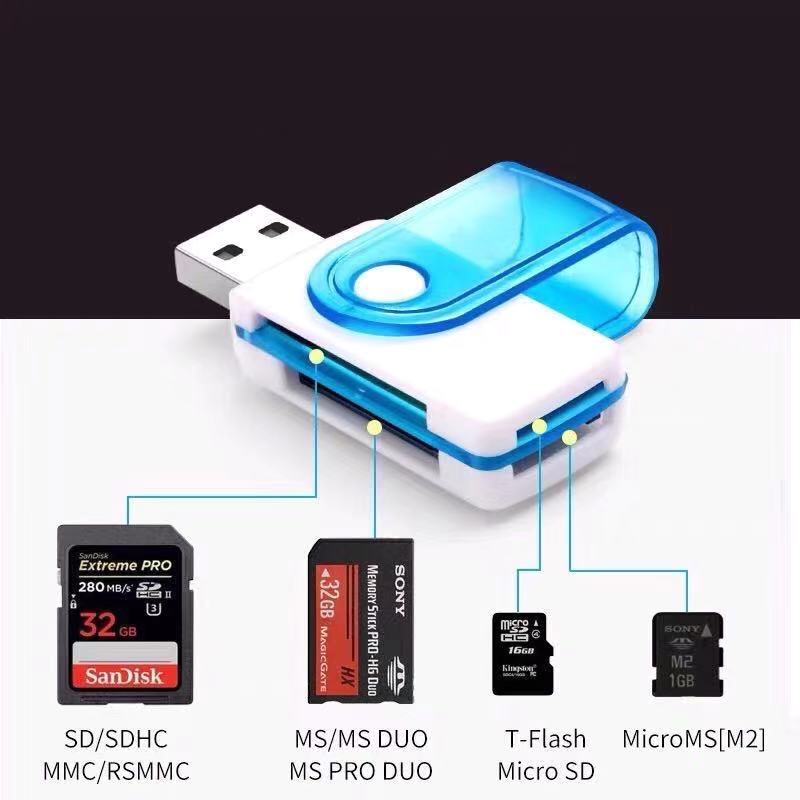 USB Memory Card Reader 15 in 1 Micro SD/TF M2 MMC SD USB 2.0 All in 1 ...