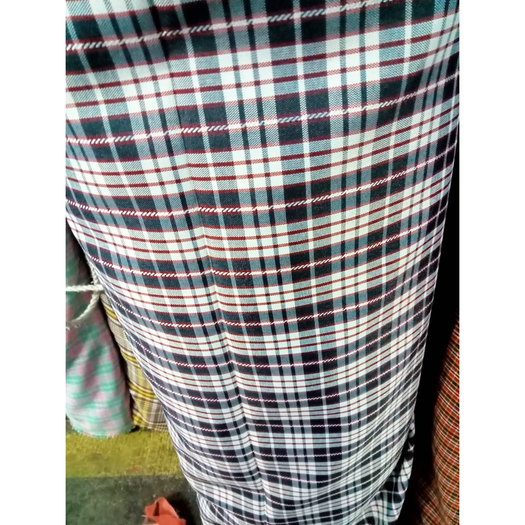 Tela Checkered Woven Fabric 60" Width for School Uniform by YARD ...