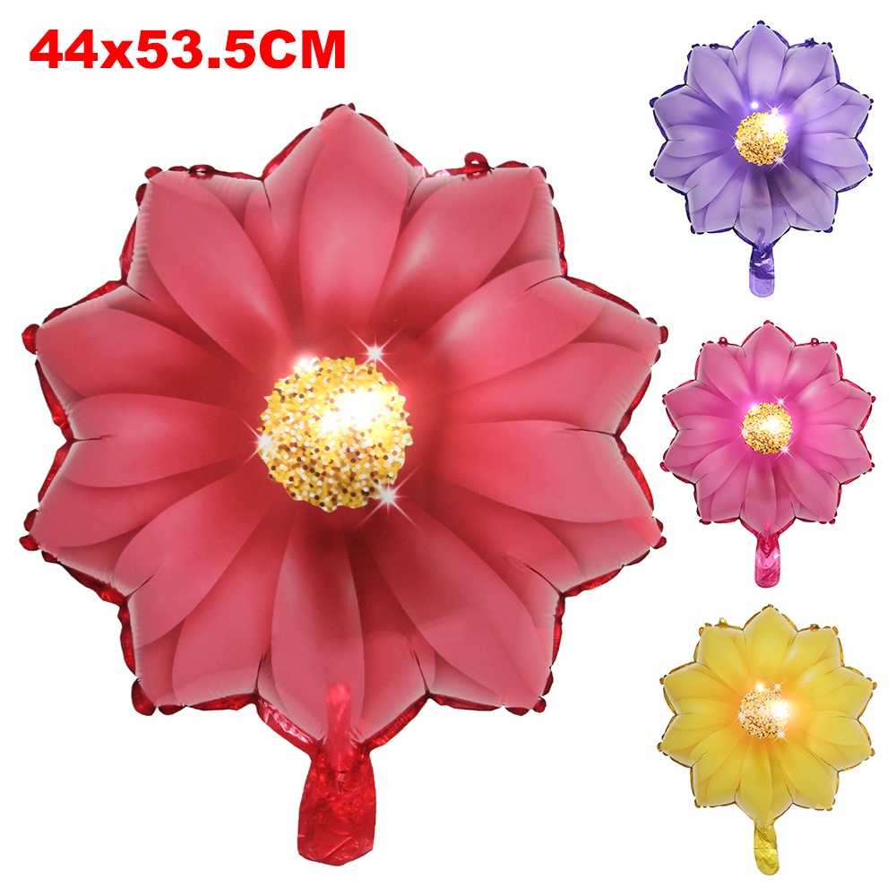Sunflower Flower Foil Balloons Red Rose Purple Yellow Birthday Party ...
